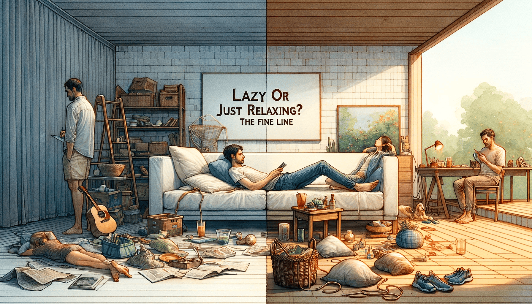 Träge oder einfach nur mal relaxen? Der feine Unterschied